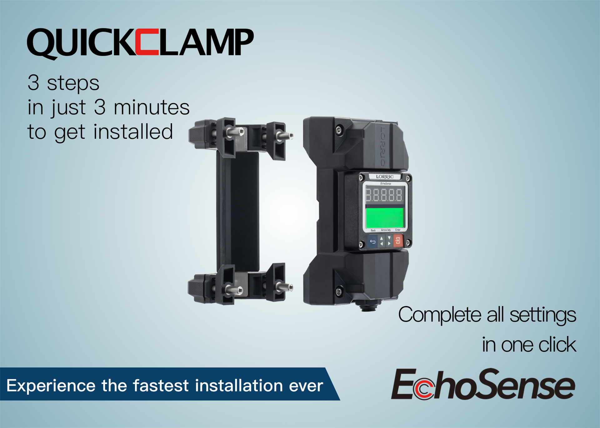FU-ES EchoSense Clamp on Ultrasonic Flow Meter - Lorric